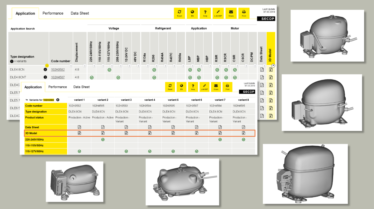 Secop Product Selector 3D Model Files | Secop